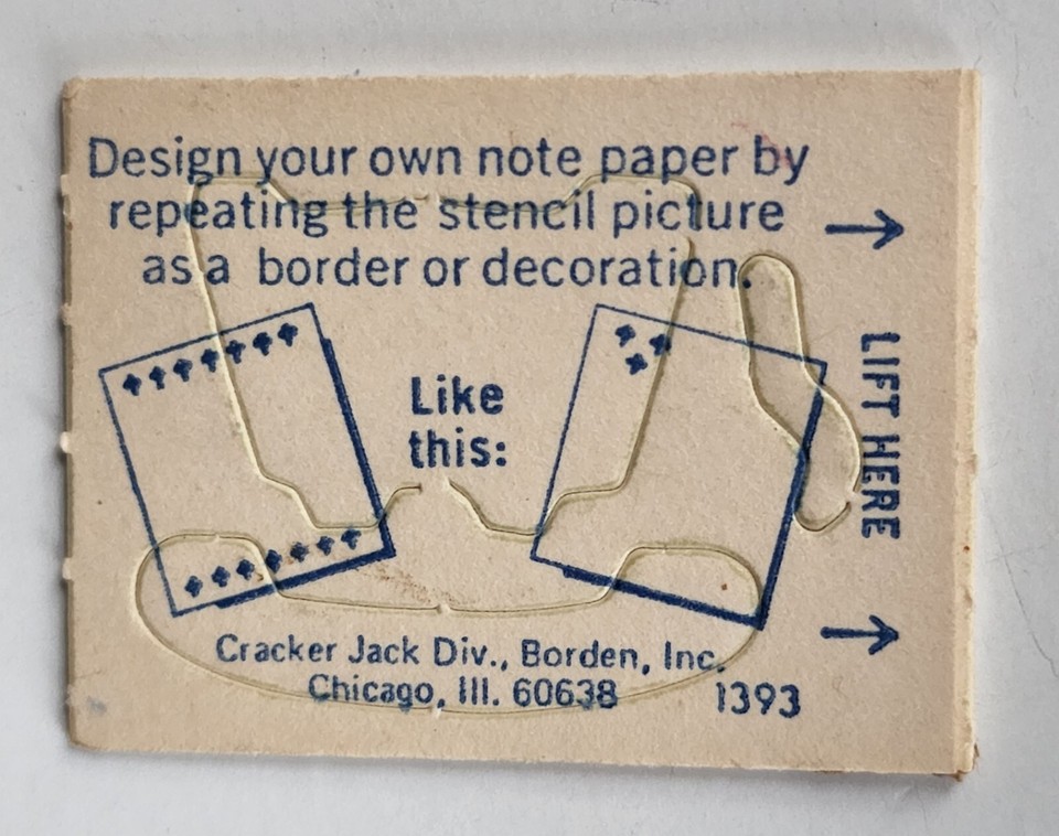 1975 Vintage Premium Cracker Jack Prize Pencil Fun Boat Stencil Toy | eBay