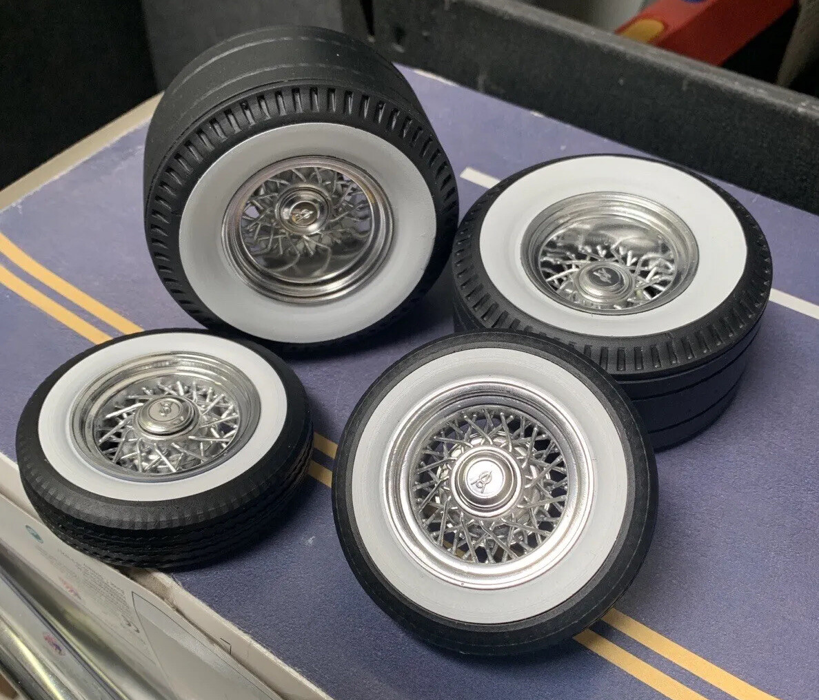 1:25 3d Kelsey Hayes Wire Wheels with Whitewall Tires. | eBay