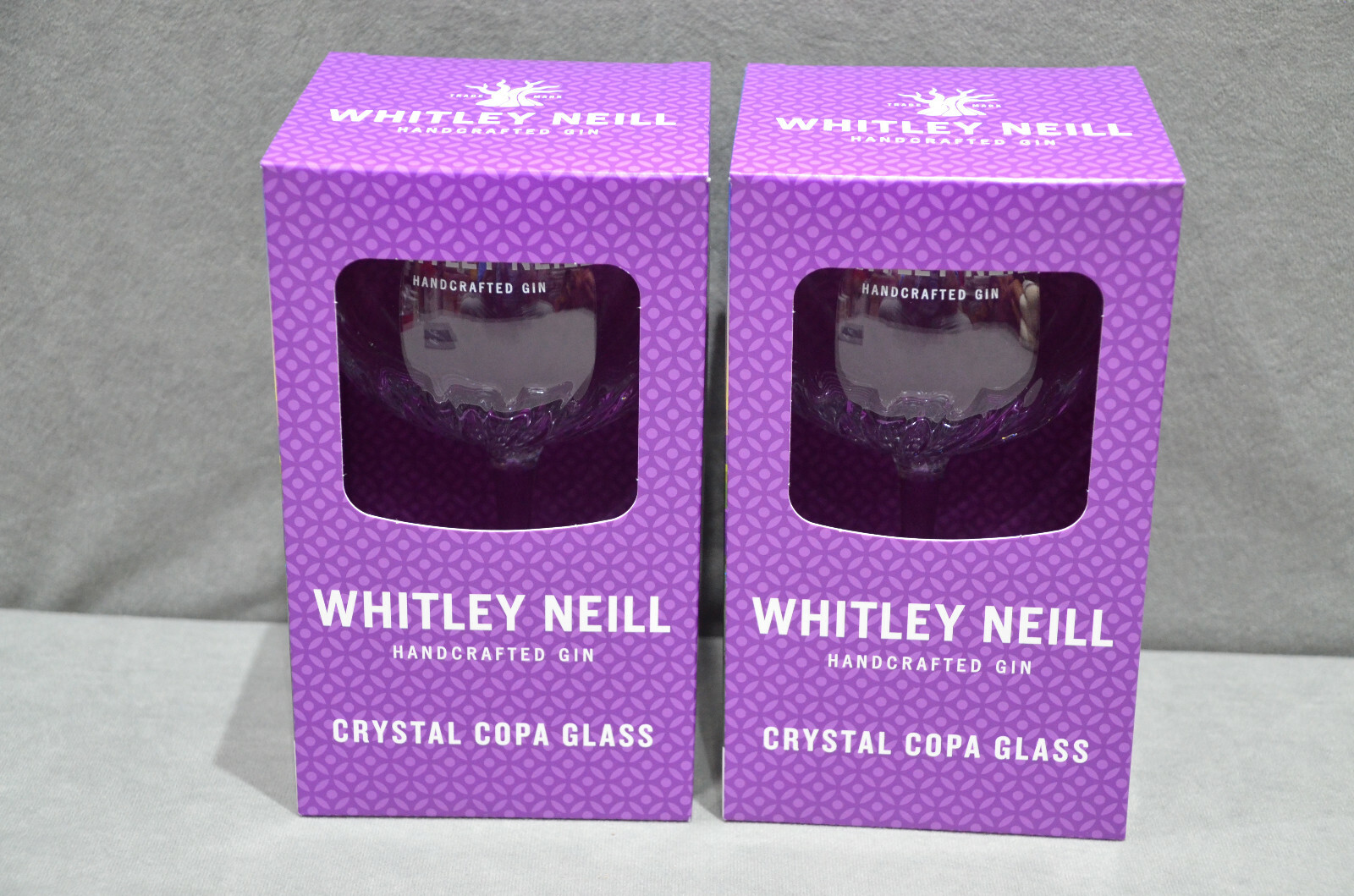 2x Whitley Neill Handcrafted Gin Balloon Crystal Glass Copa Bowl Goblet ...