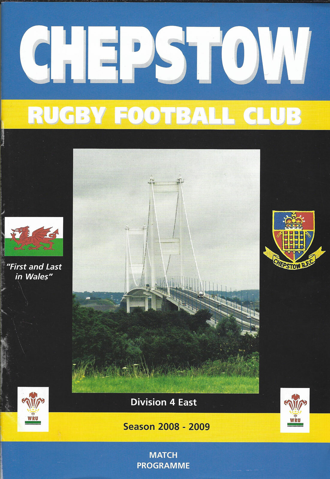 Chepstow Rugby Club ( RFC ) Wales 2008 - 2009 generic season programme ...