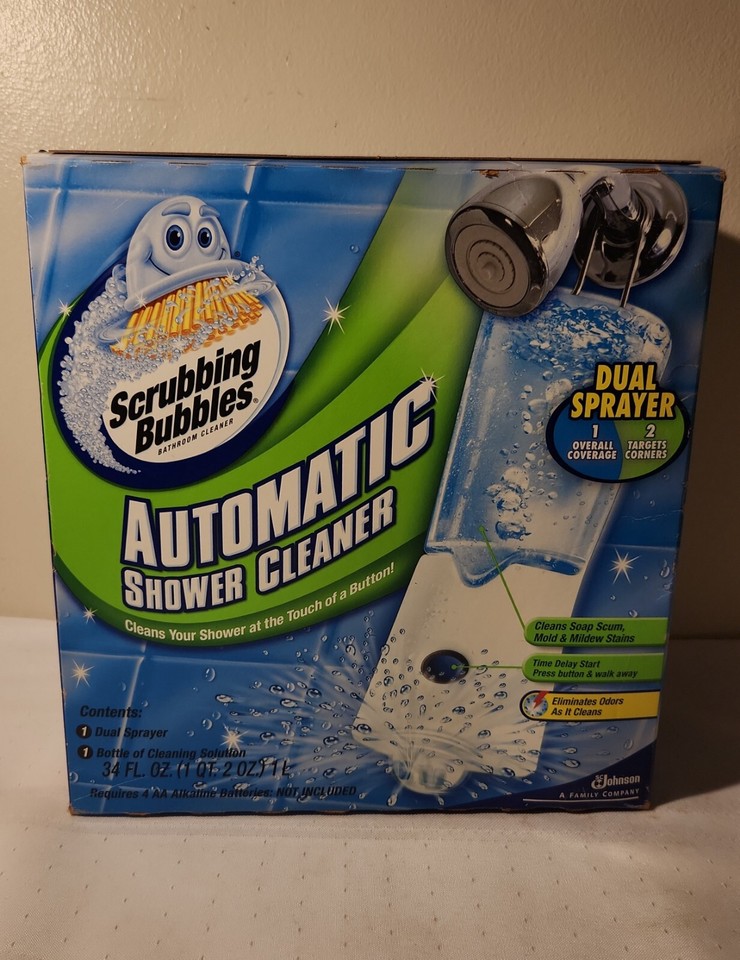 Scrubbing Bubbles Automatic Shower Cleaner Dual Sprayer & Refill Bottle ...
