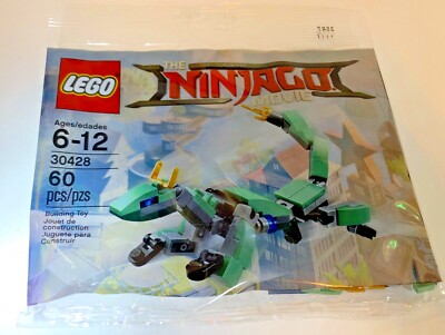 LEGO 30428 2017 The Ninjago Movie Green Mech Dragon Microscale polybag ...