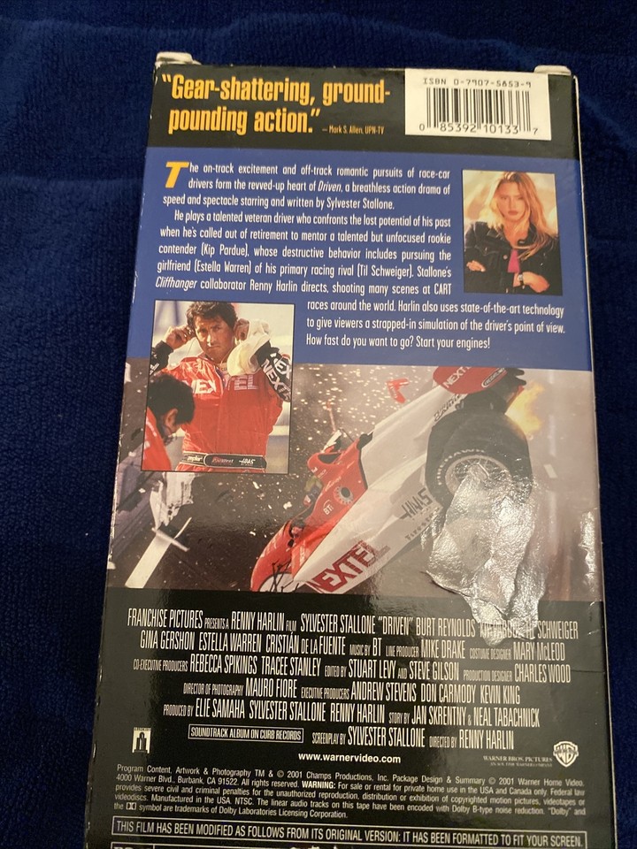 Driven (VHS, 2001) Sylvester Stallone 85392101337 | eBay