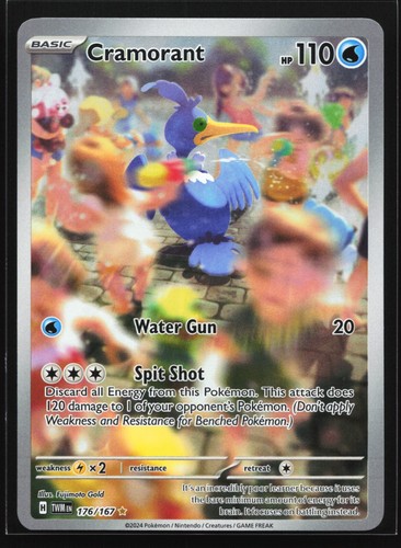 Pokemon Cramorant 176/167 Twilight Masquerade Illustration Rare Full ...