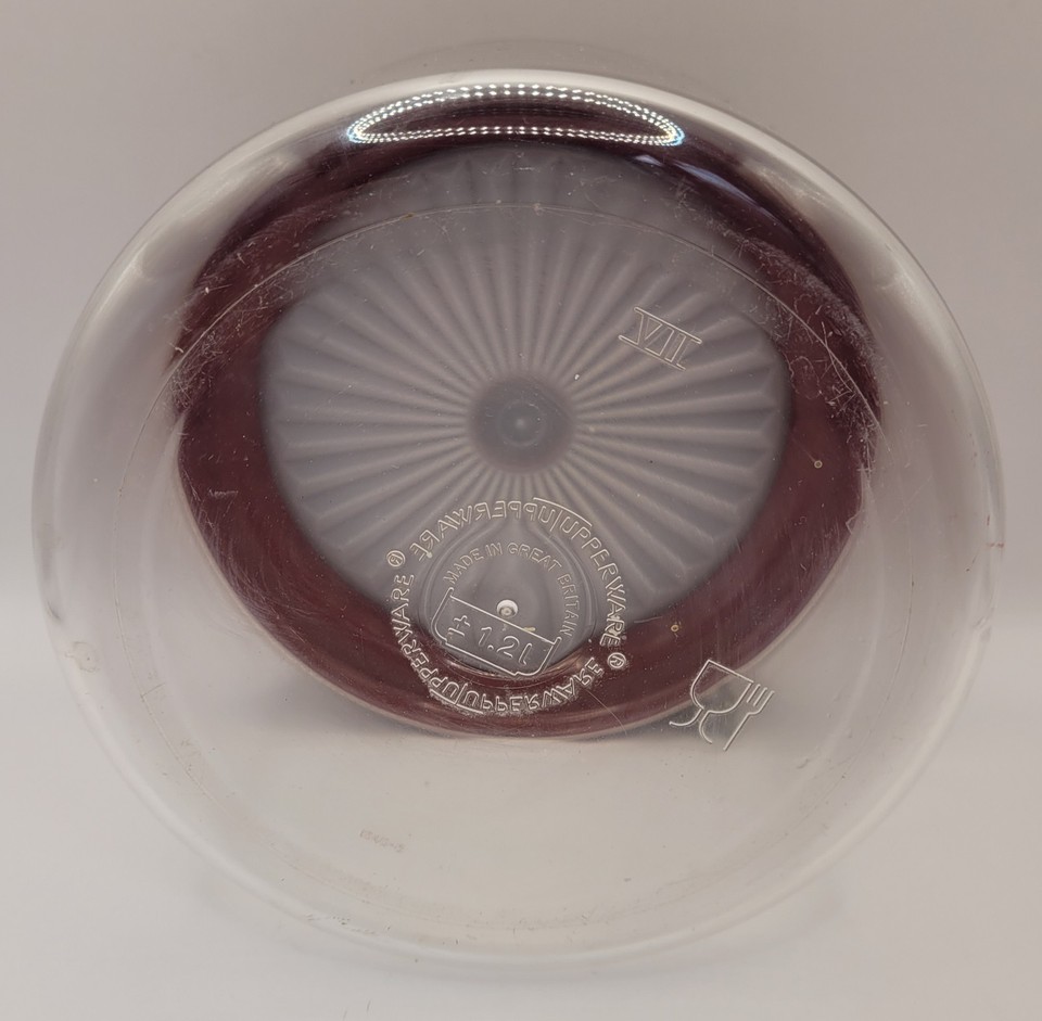 Tupperware 1.2L Airtight Round Container Burgandy Vintage | eBay UK