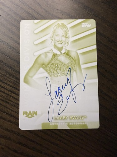 2021 Topps WWE Women's Division LACEY EVANS 1/1 Autographed Printing ...