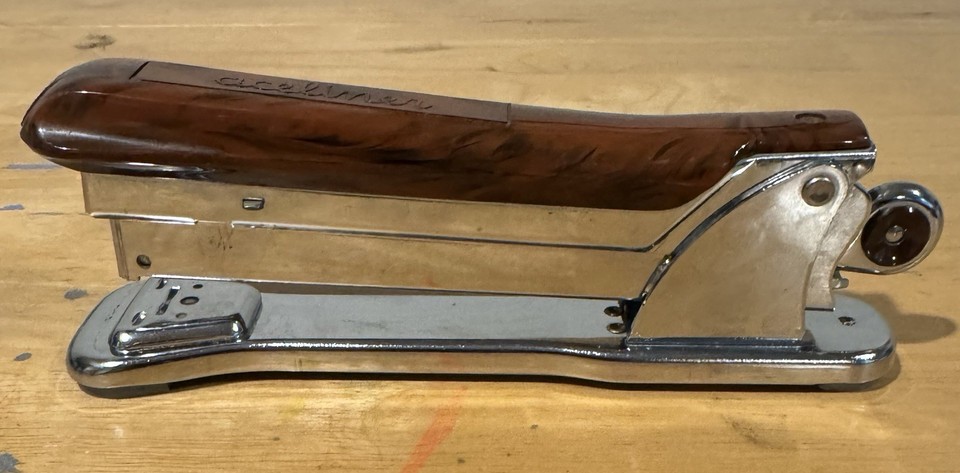 Vintage Ace Liner Model 502 Chrome Stapler Maroon Red Burgandy Handle ...