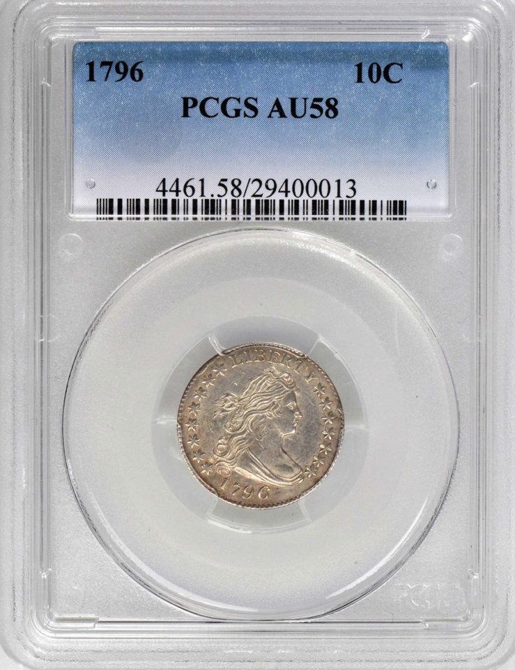 1796 PCGS AU58 Key Date Draped Bust Dime 10C | eBay