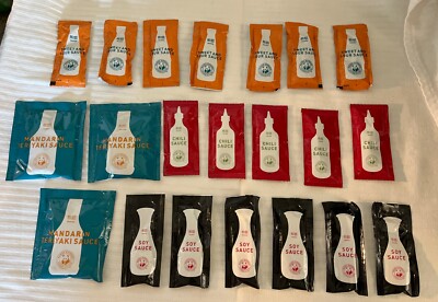 21 Panda Express Sauce Packets Sweet Sour Chili Soy Mandarin Teriyaki ...