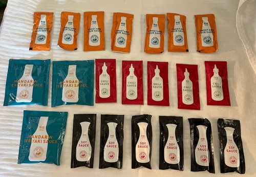 21 Panda Express Sauce Packets Sweet Sour Chili Soy Mandarin Teriyaki ...