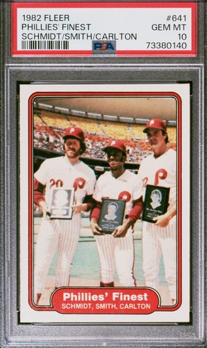 1982 Fleer — Phillies Finest — Schmidt /Smith/Carlton — 💎 MINT PSA 10 ...