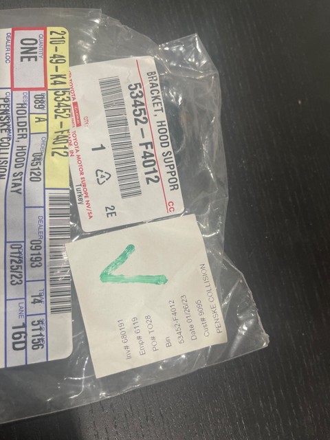 Genuine OEM Hood Prop Rod Retainer For Toyota 53452F4012 for sale ...