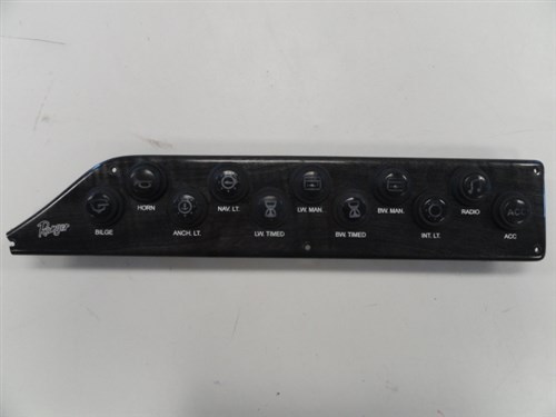 RANGER BLACK / GRAY TOUCH PAD SWITCH PANEL 16-1/2" X 3-1/4" MARINE BOAT ...
