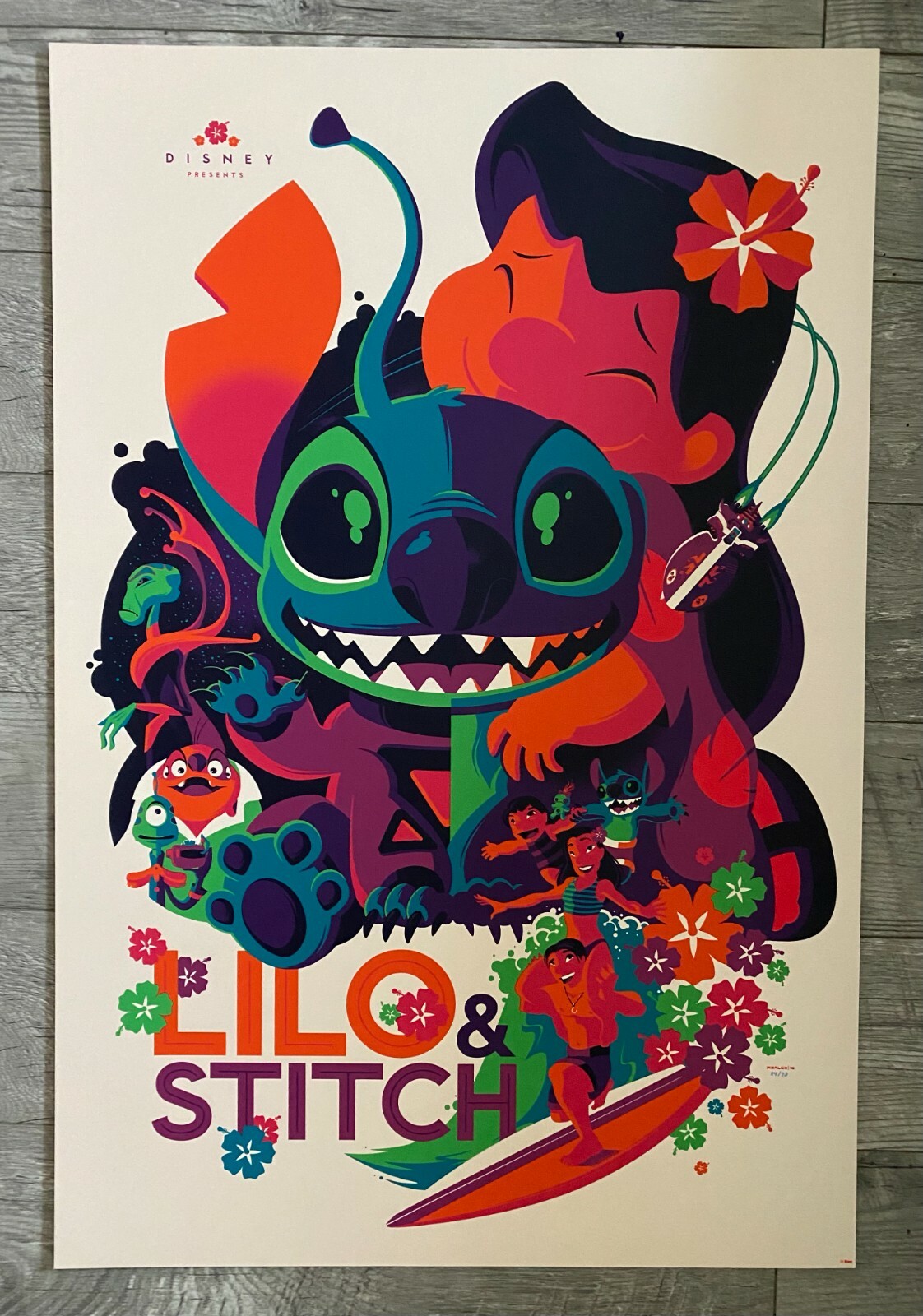 Disney VAR Lilo & Stitch Screenprint Tom Whalen | Mondo Cyclops ...