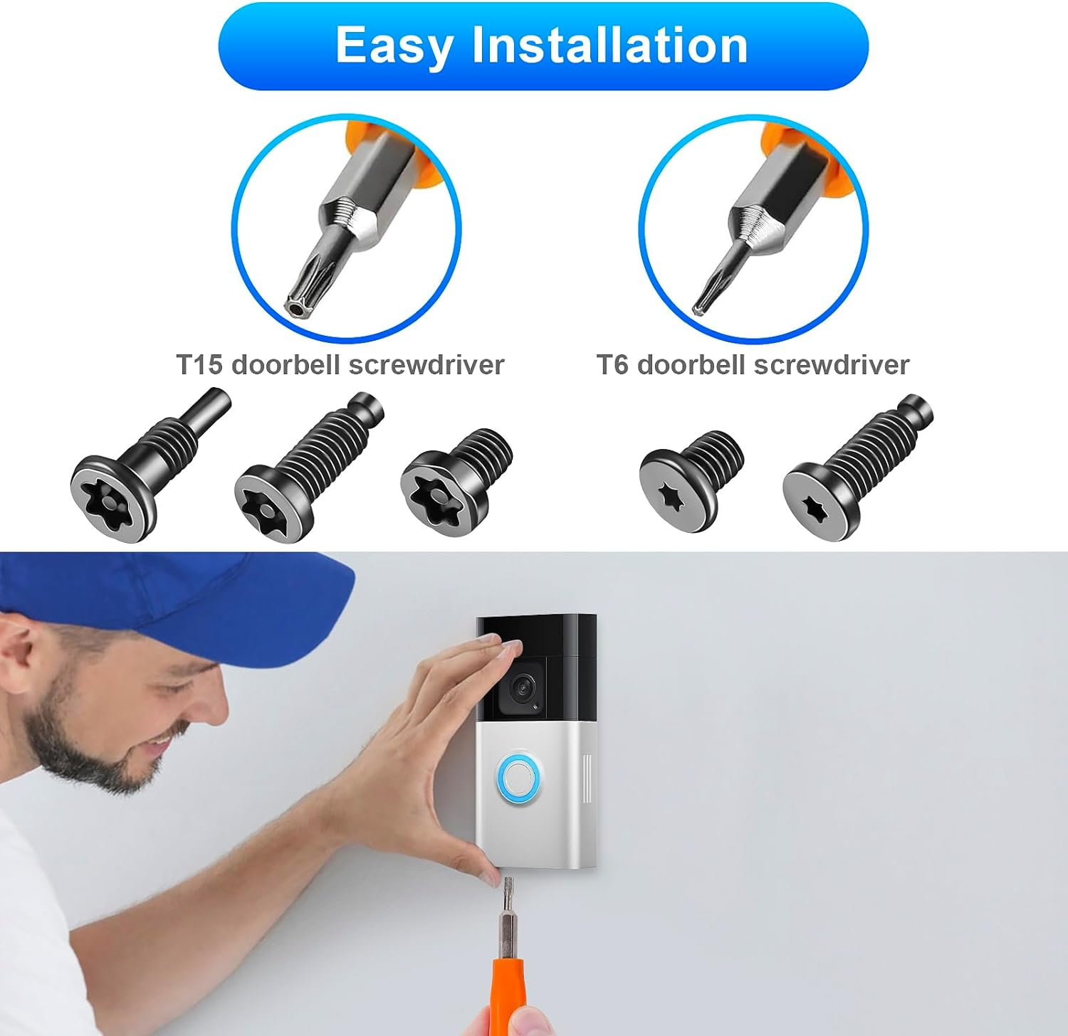 20Pcs Doorbell Screws for Ring Doorbell Screws Replacement, Video ...