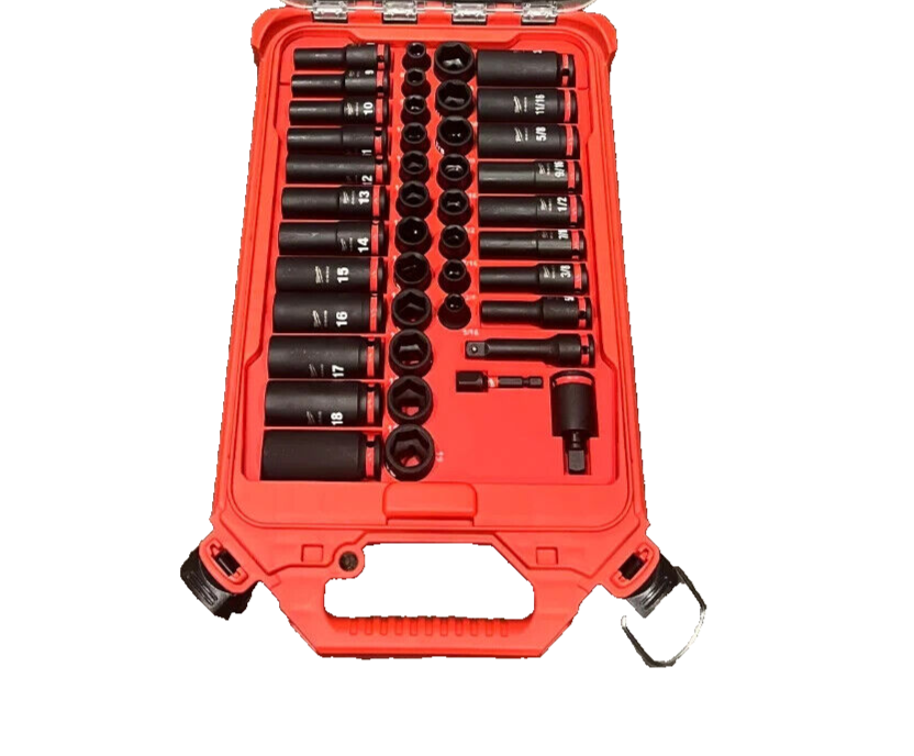 Milwaukee 3/8" Drive Impact Socket Organizer Insert 43PC Packout Tray ...