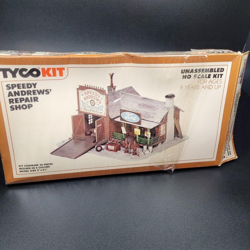 Ho Scale Speedy Andrews Repair Shop Plastic Tyco Kit 7774. New. Open ...