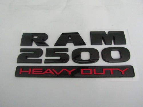 Dodge Ram 2500 Heavy Duty Black Front Fender Lettering Emblems Set ...