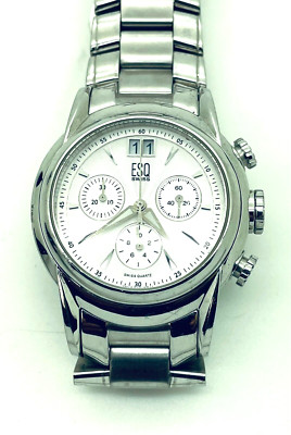 ESQ Stainless Steel Chronograph Mens 35mm Watch #E5290 | eBay