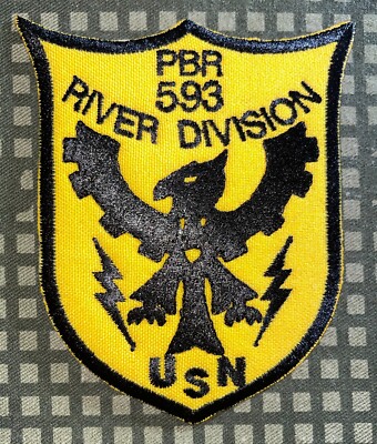 USN PBR Patrol Boats River 593 River Division Patch Hook & Iron-On ...