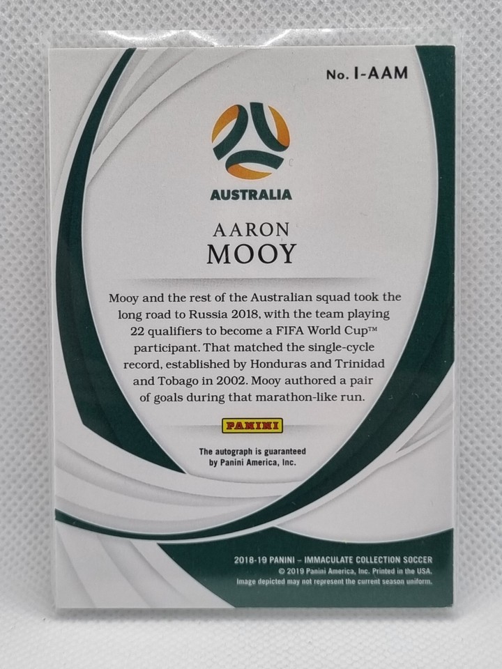 Aaron Mooy Australia Brighton 2018-19 Panini Immaculate Ink Autograph ...