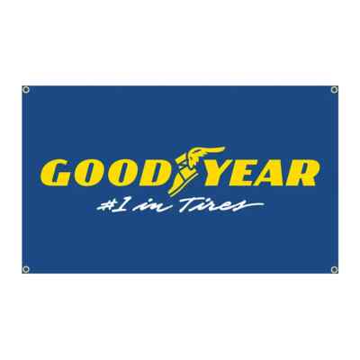 Goodyear Tires USA Racing Banner große 150 cm Fahne Flagge Good Year ...