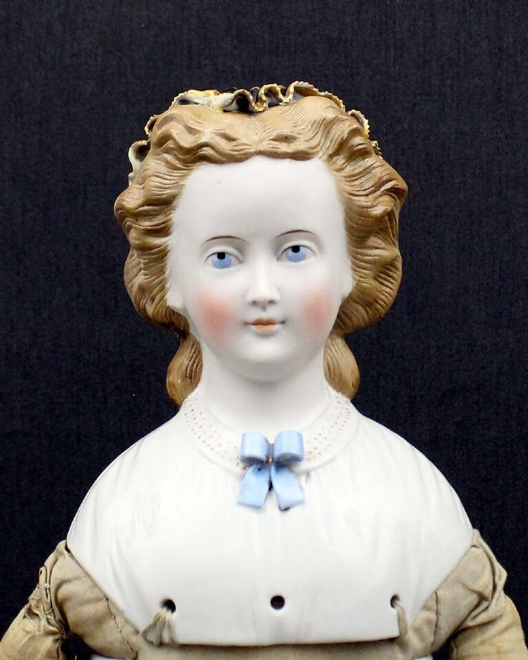 ANTIQUE GERMAN PARIAN DOLL with FANCY HAIRDO & SNOOD by C.F. KLING | eBay