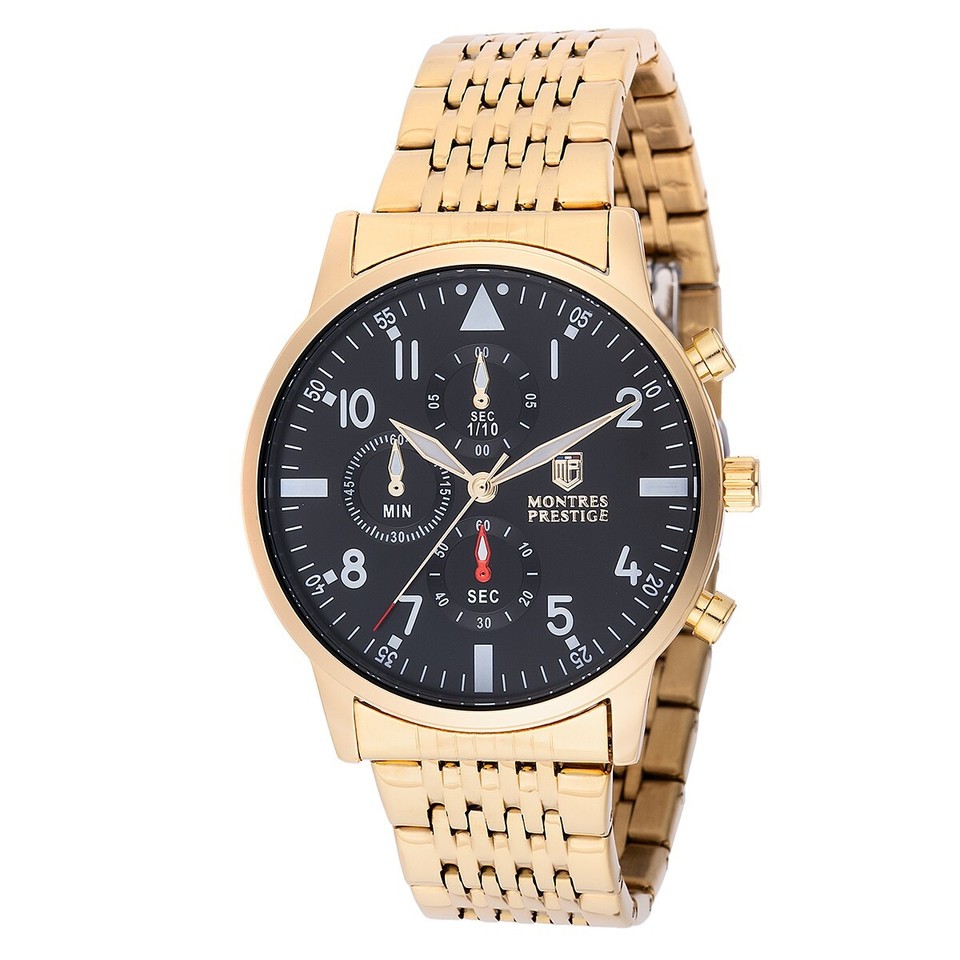 Invicta X Montres Prestige Pilot Gold/Black Men's Watch 42mm MPW-0079 ...