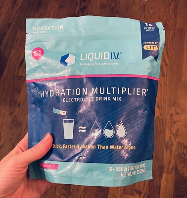 Liquid IV Multiplier Hydration Powder Passion Fruit 16 Packets EX 6/20 ...