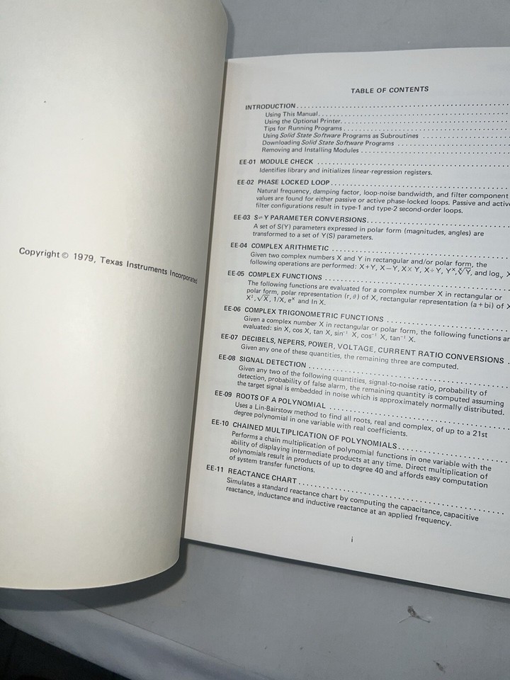 Vintage/Rare Texas Instruments TI 59 Electrical Engineering Library NOS ...