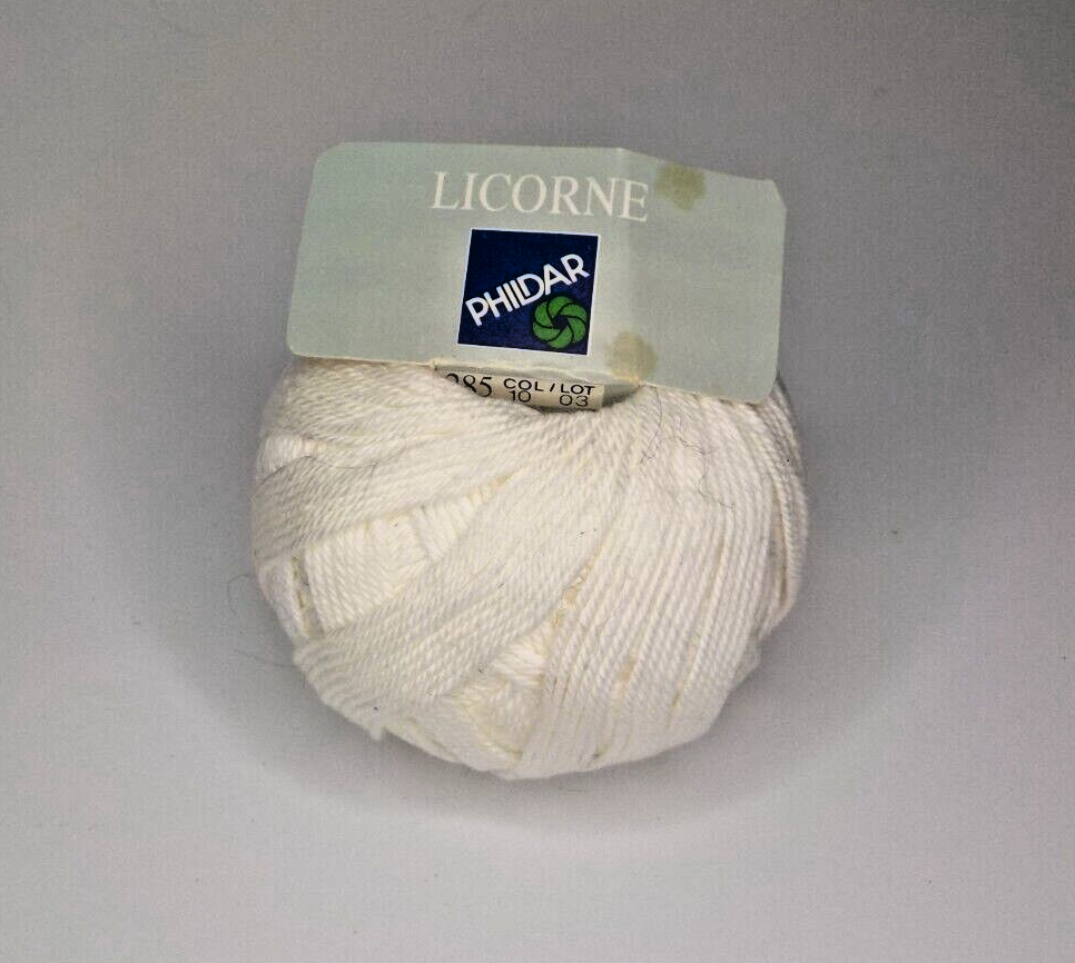 Phildar Licorne Yarn-1 Ball White-sku 310378 | eBay