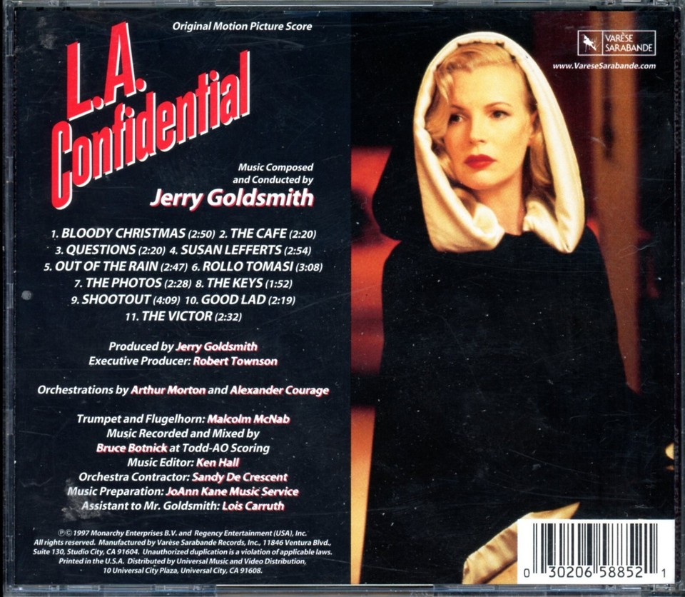 L.A.CONFIDENTIAL Soundtrack by JERRY GOLDSMITH (1997) CD - Varese VSD ...