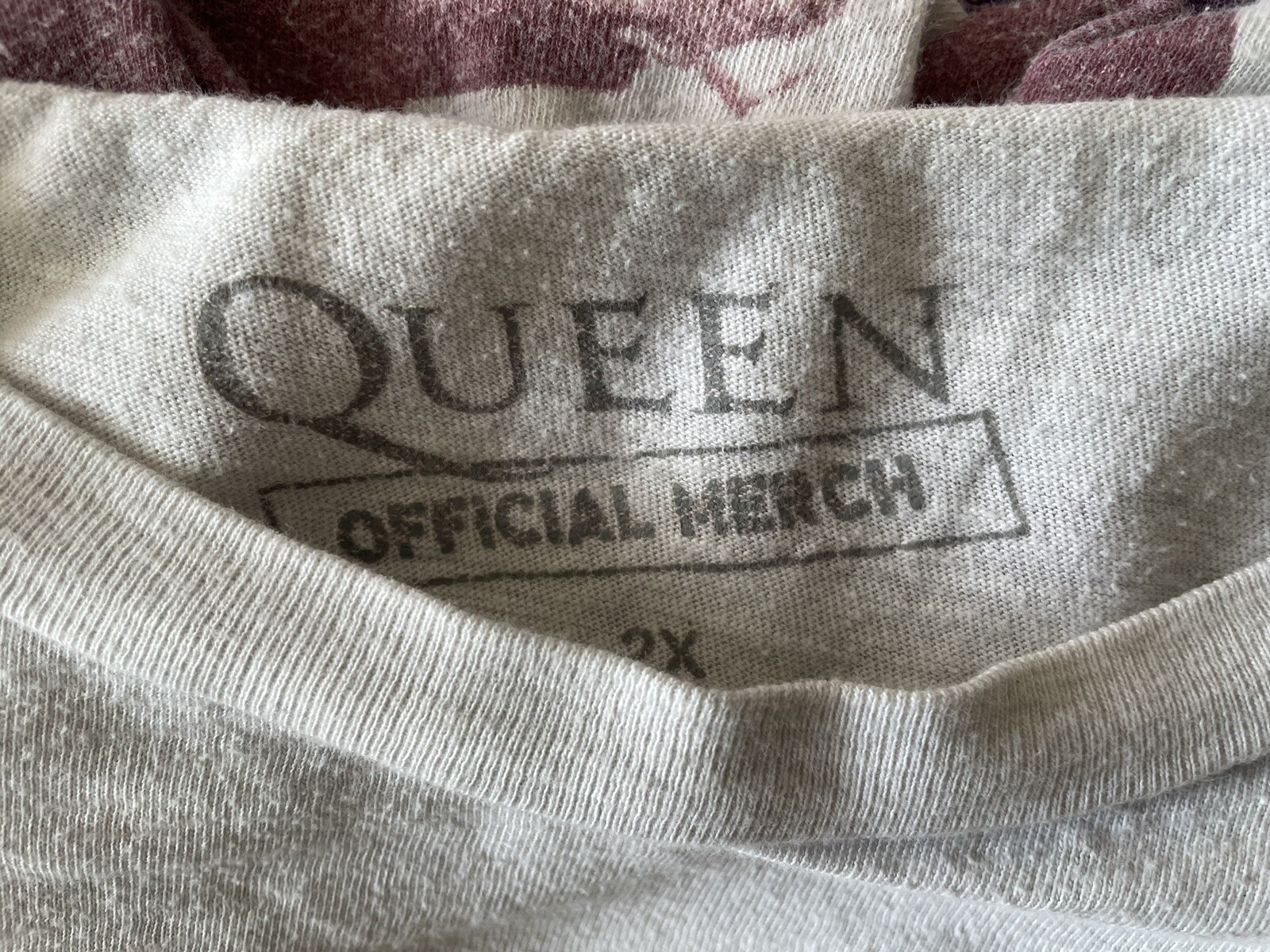 Queen Official Merch Repurposed Off White Tee Women’s… - Gem