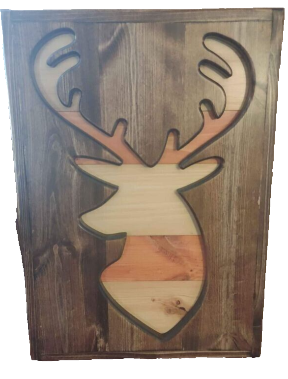 Custom made Solid Wood Deer Silhouette | eBay