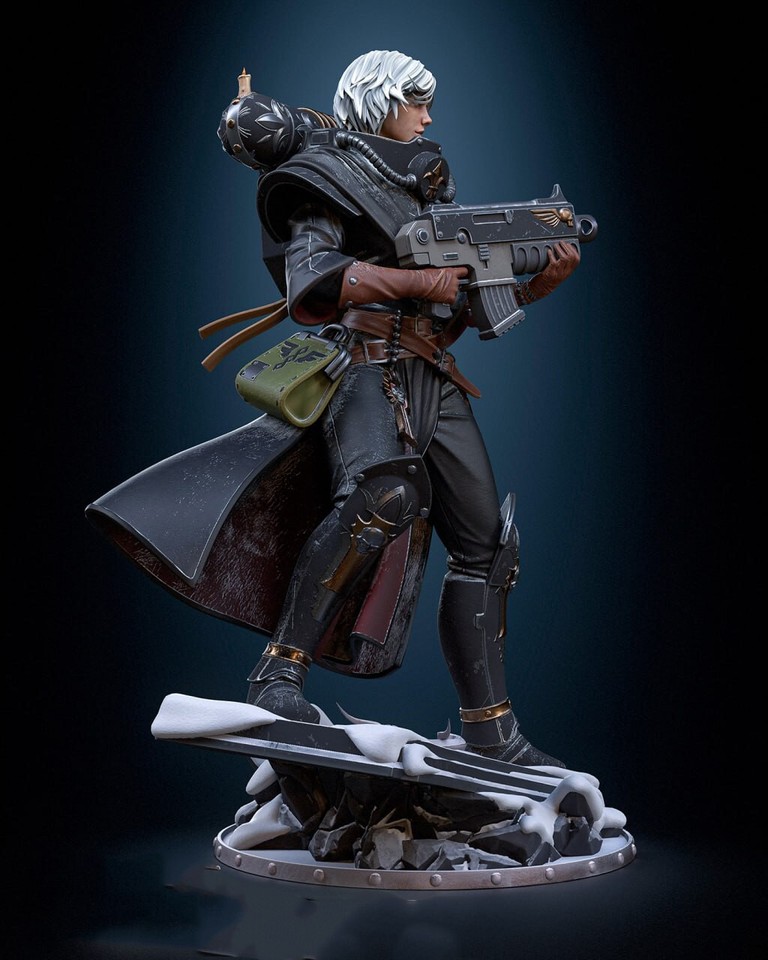 Argenta Rogue Trader Painted 1/4 3D Printed 12K Figure Statue Resin ...