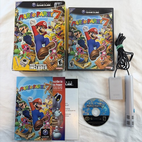 Mario Party 7 Big Box Bundle W/ Mic Nintendo Gamecube CIB W/Manual ...