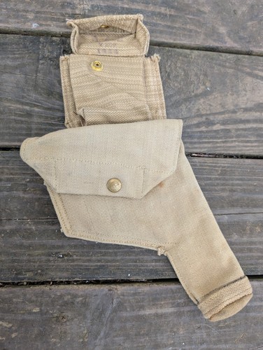 BRITISH WW2 WEBLEY HOLSTER 1942 & SPARE AMMO POUCH P37 | eBay