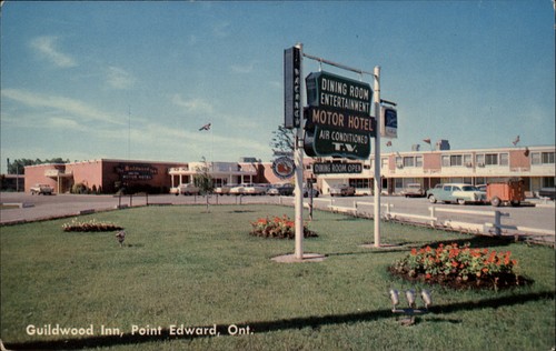 Point Edward Ontario Canada Guildwood Inn sign 1950s cars trailer ...