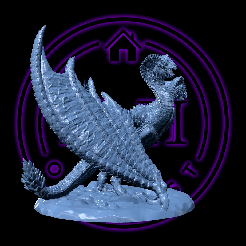 Great Chimera | Dire Hydra | Three Headed Dragon | Miniature for ...