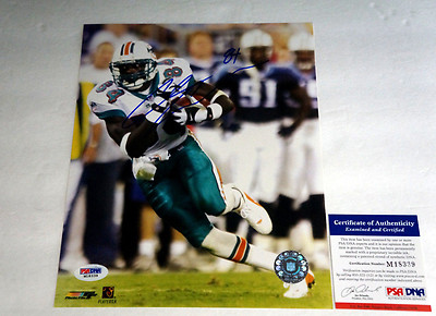 CHRIS CHAMBERS Signed Dolphins Licensed NFL Photo Autograph PSA/DNA COA ...