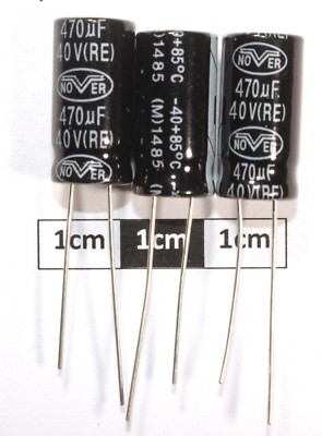 Nover RE Radial Electrolytic Capacitor 470µF 40V 85°C (Pk of 3) | eBay UK
