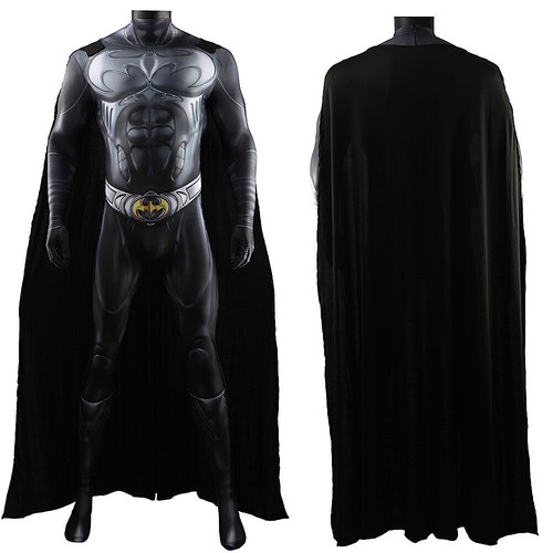 Forever Batman Superhero Bodysuit Jumpsuit Cape Cosplay Costume ...