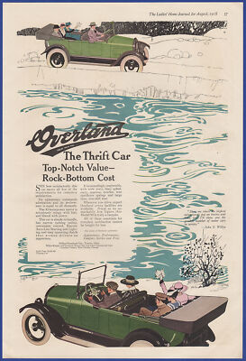 Vintage 1918 OVERLAND Model 90 Touring Motor Car Automobile Ephemera ...