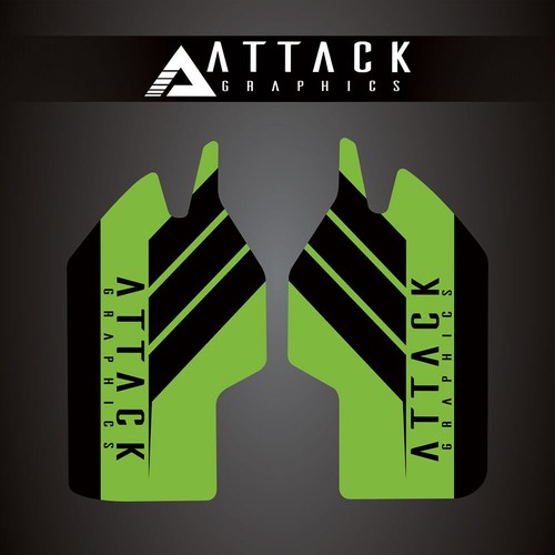 Attack Graphics Renegade Lower Fork Guard Decal For KAWASAKI KX250F ...