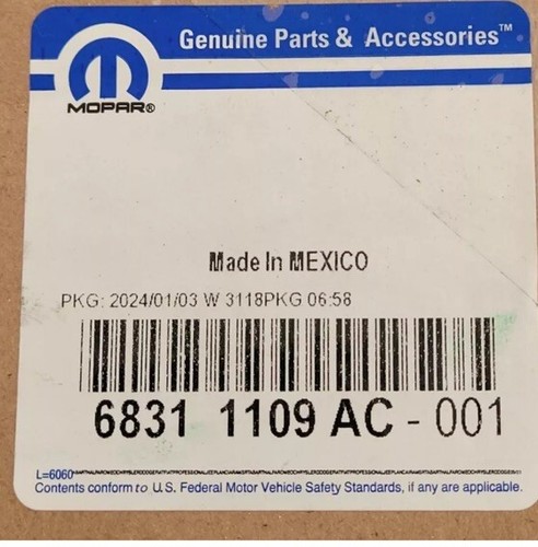 Genuine Chrysler Dodge Jeep RAM Mopar Water Pump 68311109AC | eBay