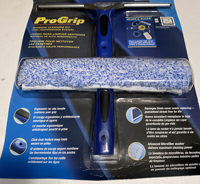 Ettore ProGrip Window Cleaning Kit High Performance System Squeegee ...
