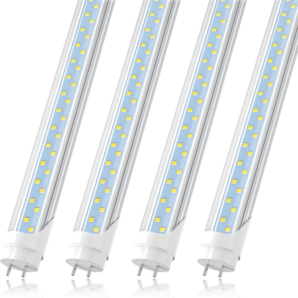 T8 4FT LED Type A+B Light Bulbs, 24W 3000LM 5000K, Plug and Play or ...