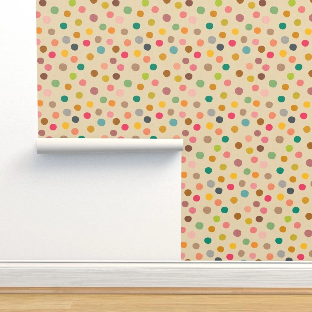 Rainbow Polka Dots Wallpaper