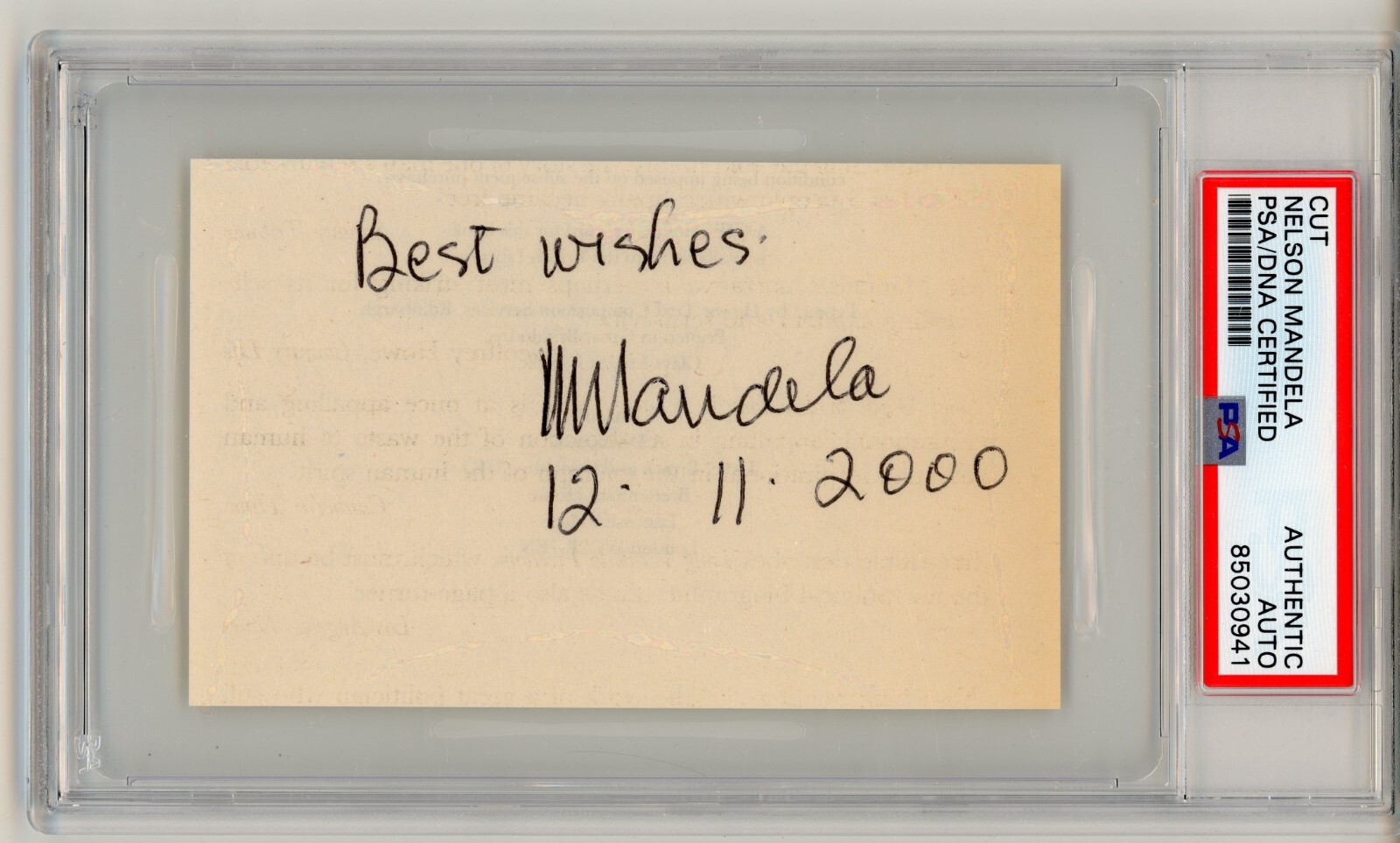 Nelson Mandela ~ Signed Autographed Cut Authentic Signature ~ PSA DNA ...