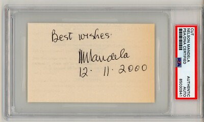 Nelson Mandela ~ Signed Autographed Cut Authentic Signature ~ PSA DNA ...
